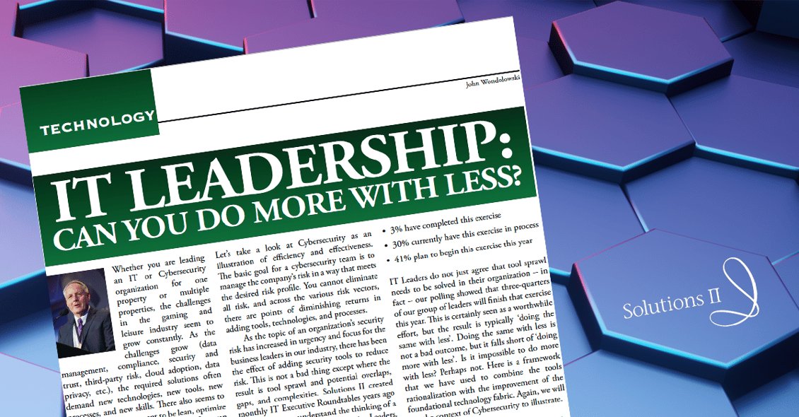 IT Leadership : Can You Do More With Less?
